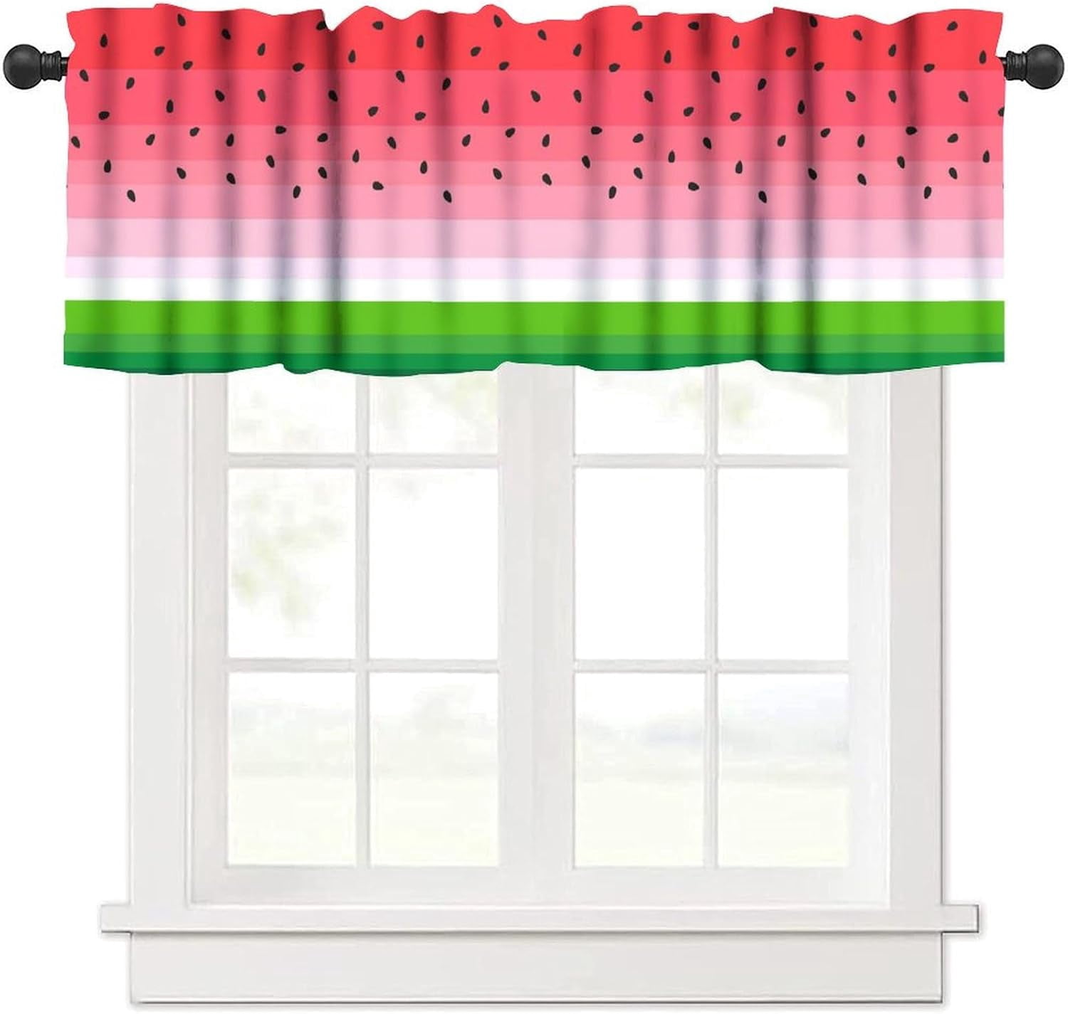 Watermelons Valance Curtain Summer Fruit Watermelon Slice Black Seeds ...