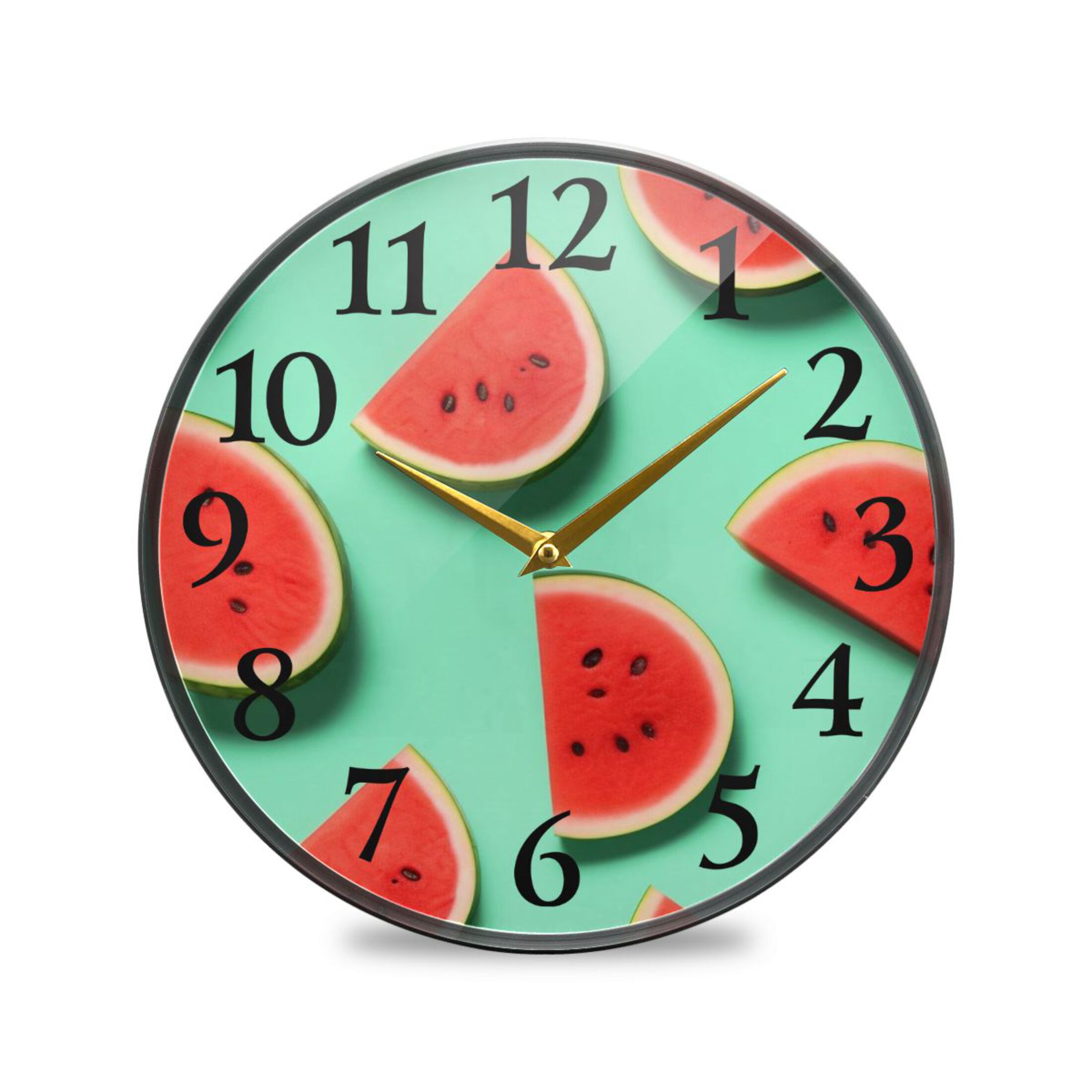 Watermelons Wall Clocks Battery Operated 11.9 Inch Round Clock Acrylic ...