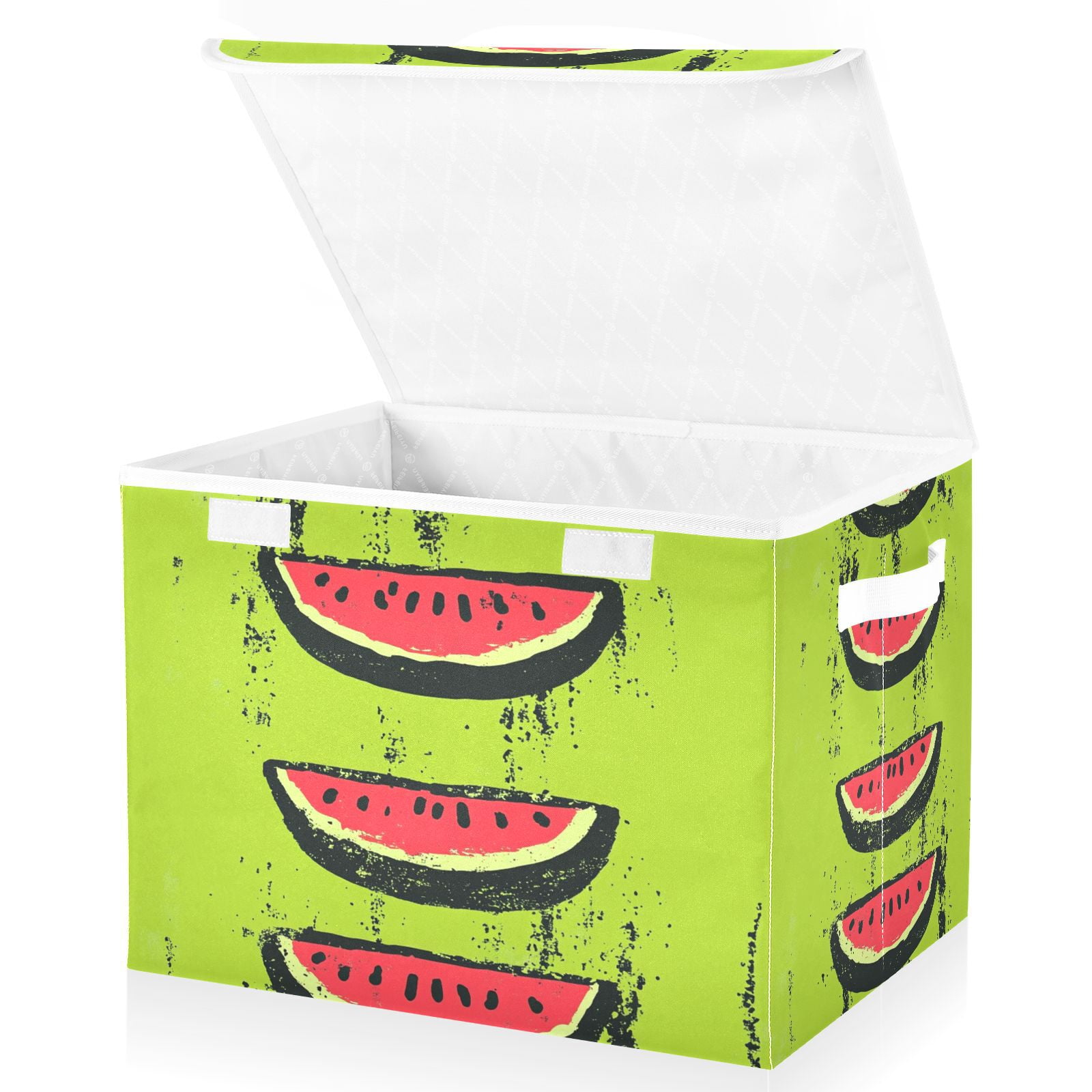 Watermelons in Green Storage Basket for Shelves Foldable Container ...