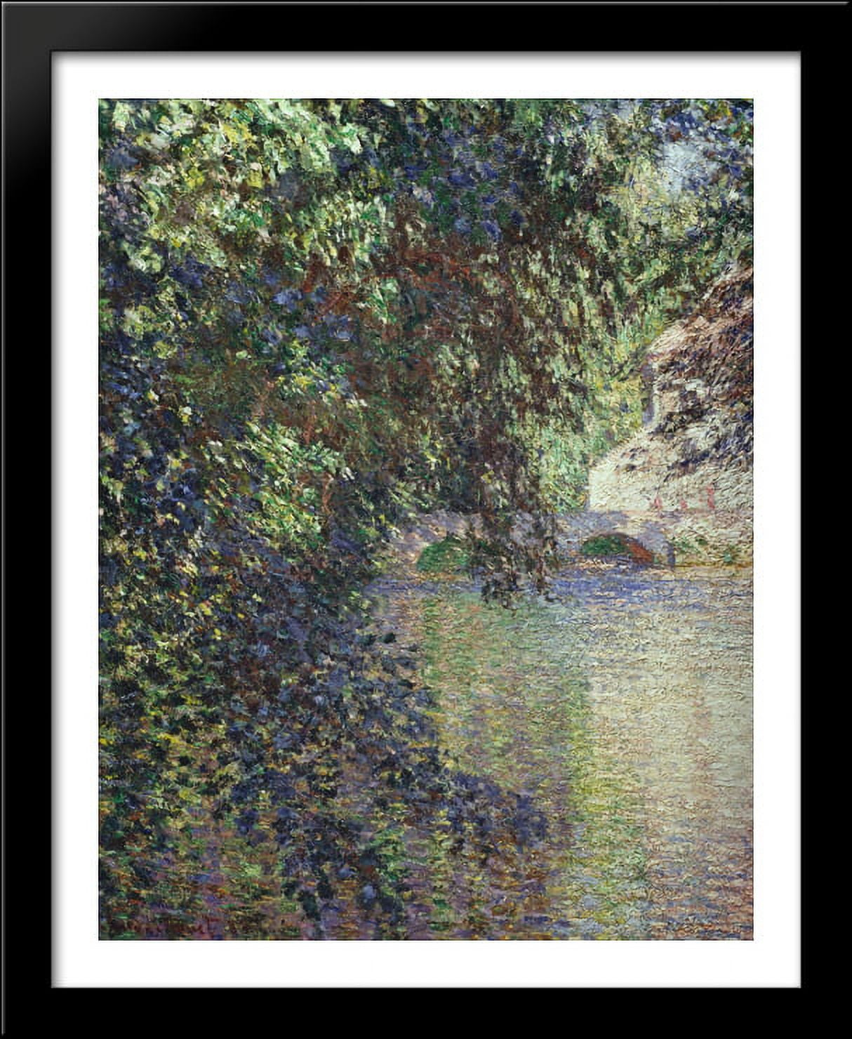 Watermill at Limetz 28x34 Large Black Wood Framed Print Art by Claude ...