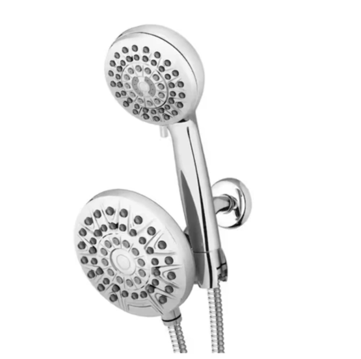 Waterpik 8-Spray Patterns with 1.8 GPM 6.25 in. Wall Mount Dual Shower ...