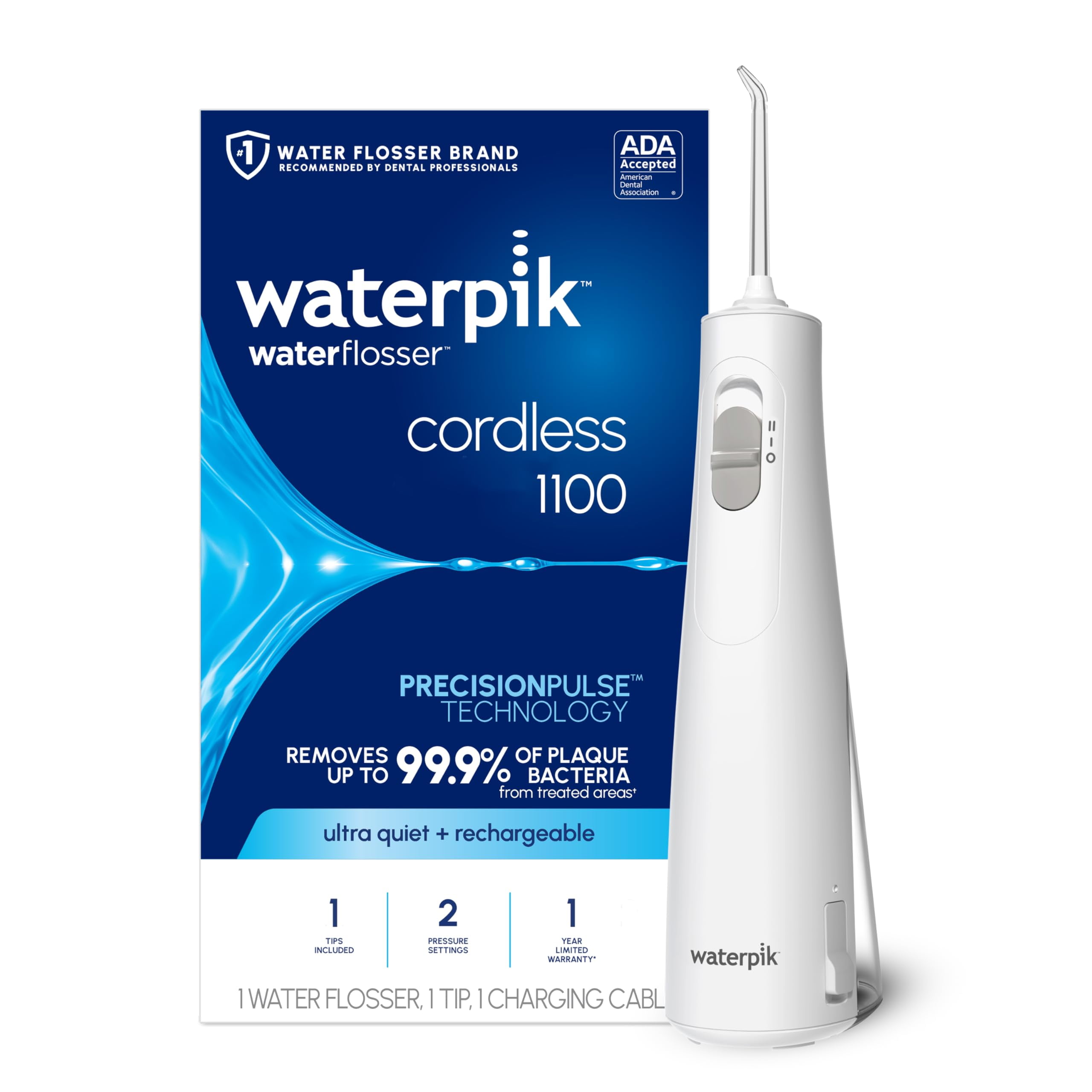 Waterpik Cordless 1100 Rechargeable OIF8 Portable Water Flosser for ...