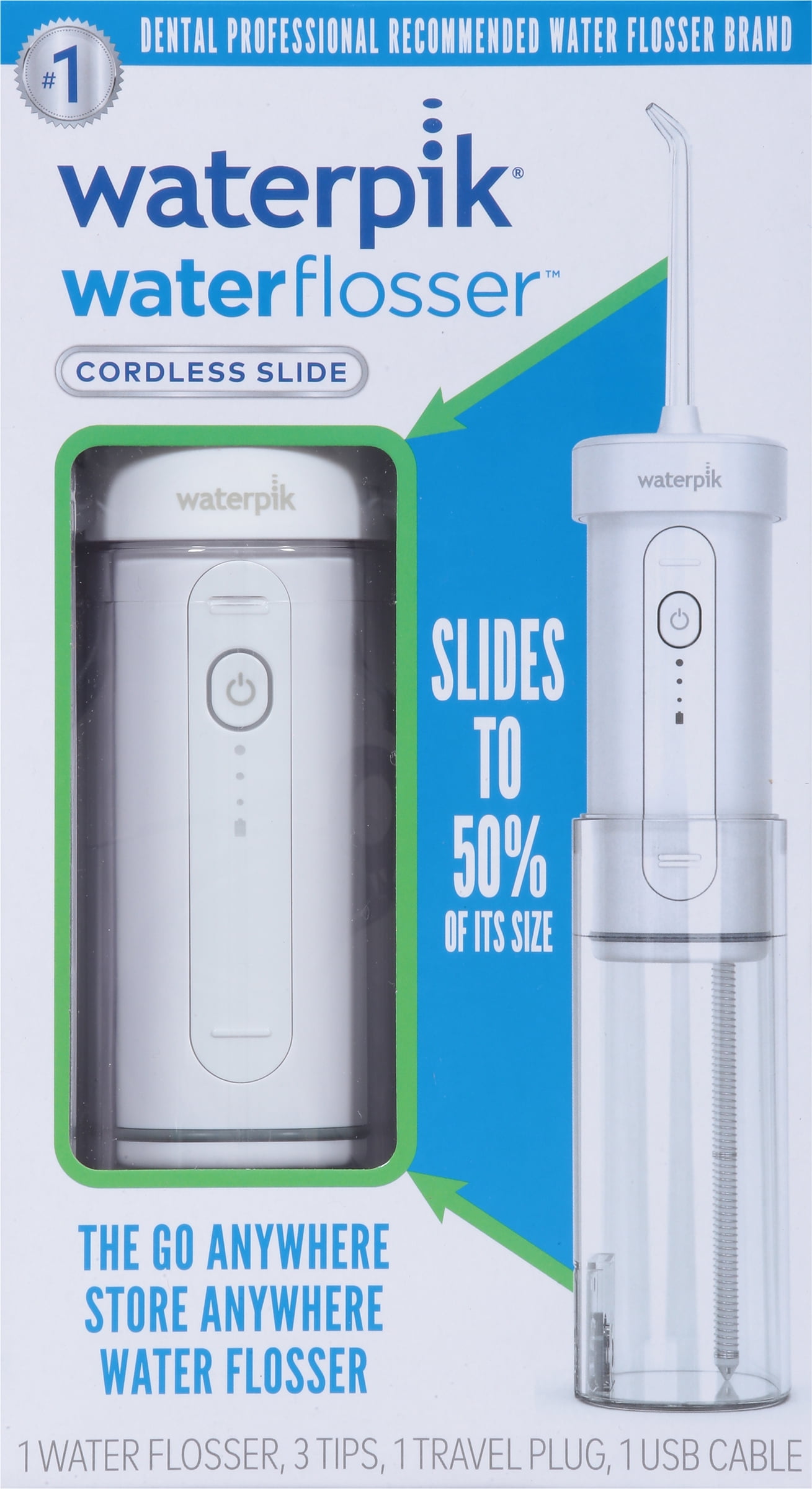 Waterpik Modern White Cordless Slide Water Flosser 1 ea - Walmart ...
