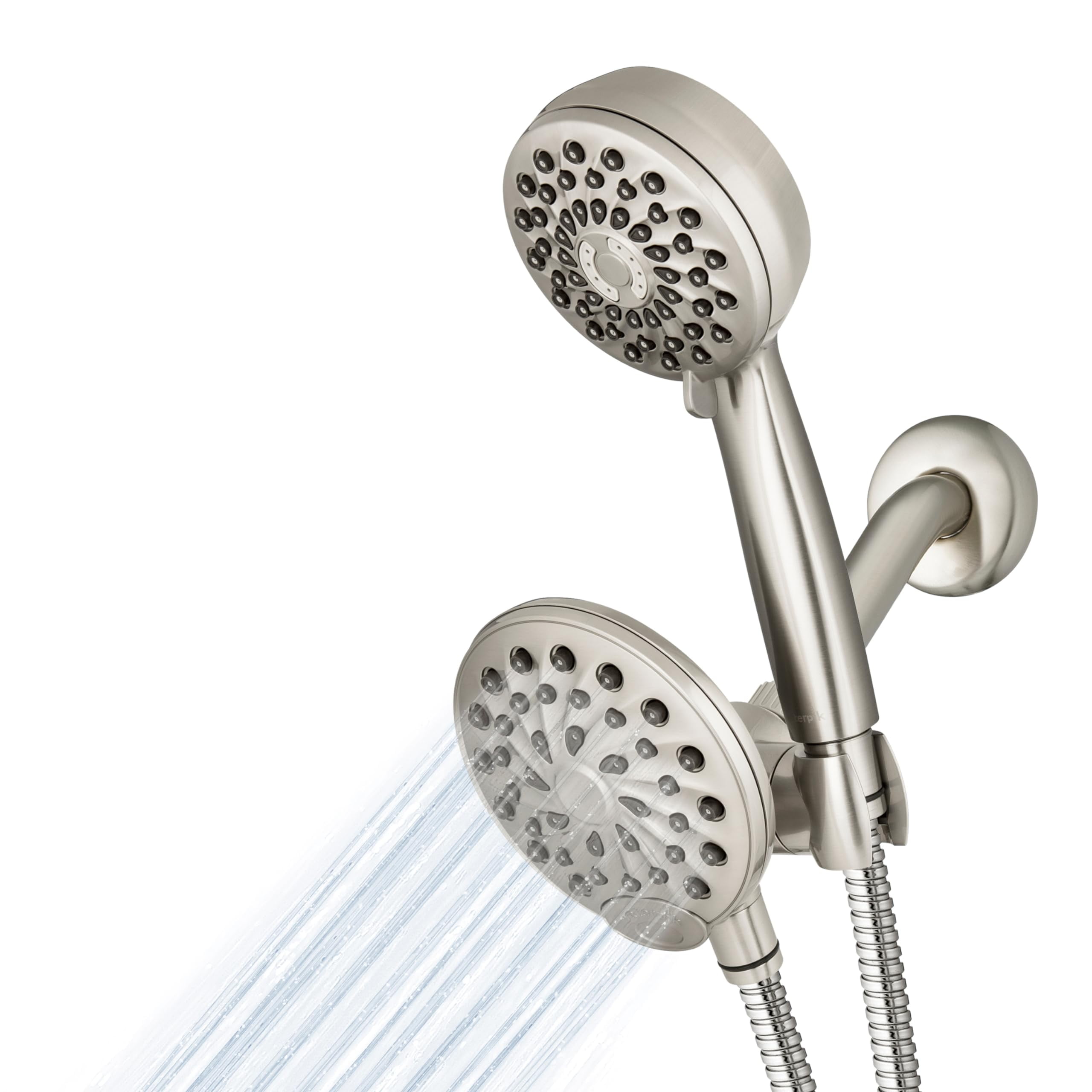 Waterpik One-Touch Dual 2-in-1 Shower System With Rain Shower Head and ...