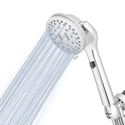 Waterpik ShowerCare Pivoting Hand Held Shower Head, Chrome - Five Modes ...