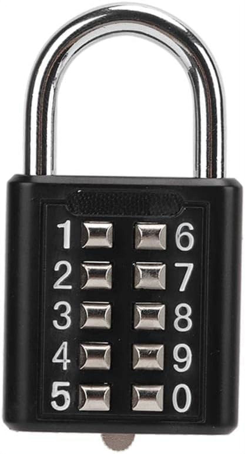 Waterproof 10 Digit Push Button Combo Padlock - Heavy Duty Outdoor ...