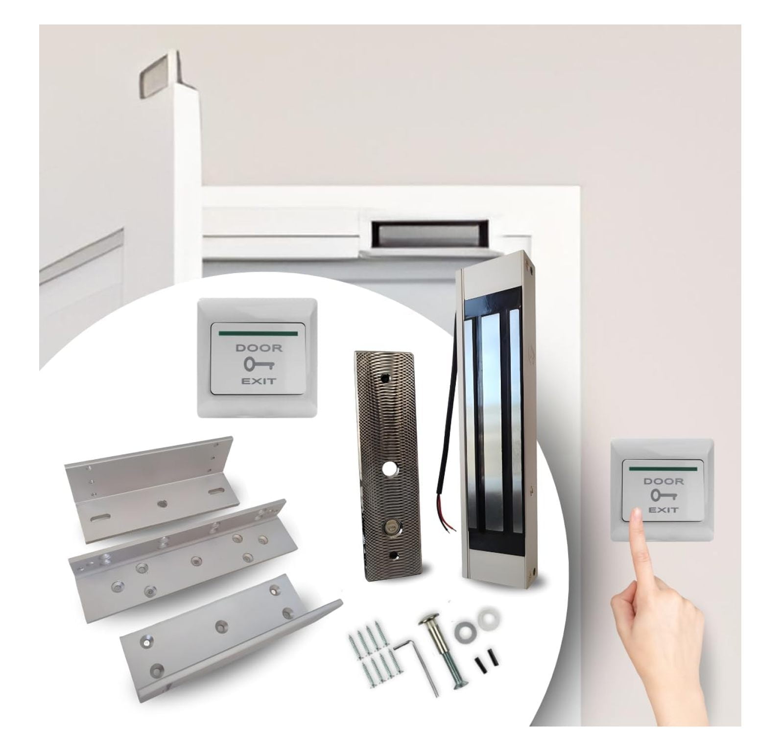 Waterproof 12VDC 24VDC Heavy Duty Magnetic Door Lock Gate 600lbs 280KG ...