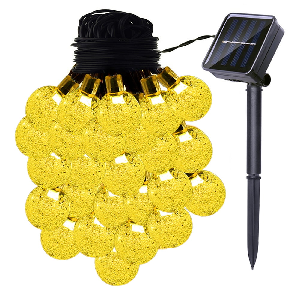 Waterproof 12m 100LED Solar Power String Light Bubble Ball Outdoor ...