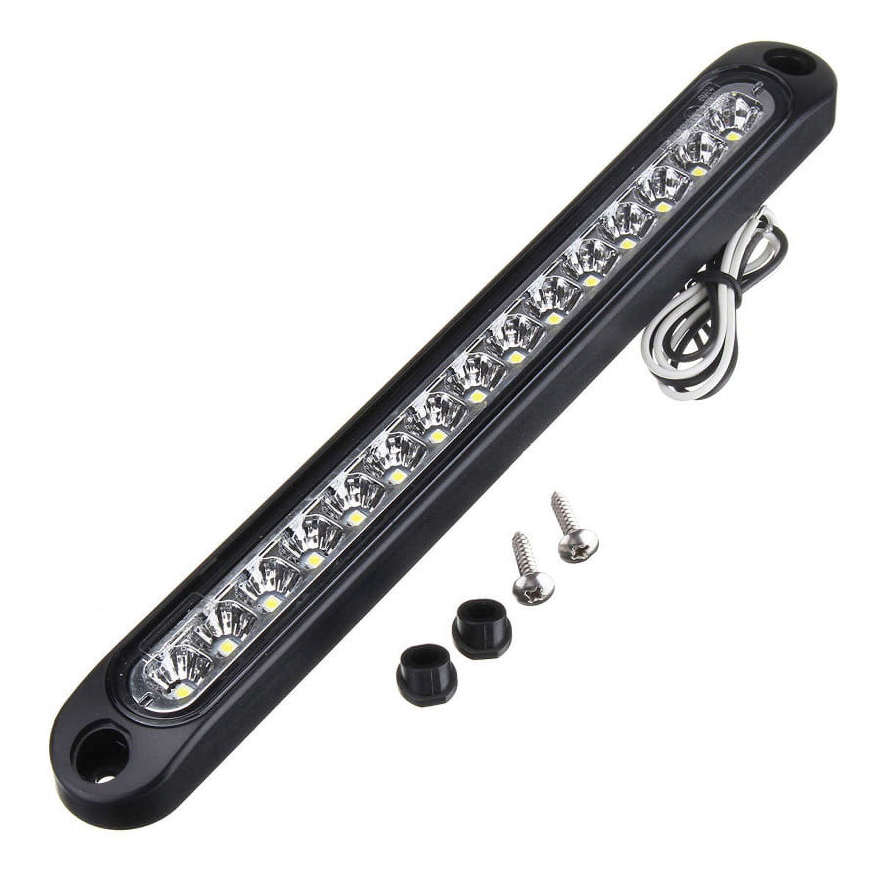 Waterproof 15LED White Car Trailer Truck Stop Tail Brake Light Bar ...