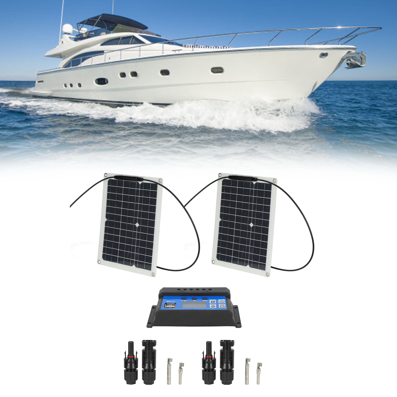 Waterproof 15W Solar Charger, Compact, High Conversion Rate For RVs ...