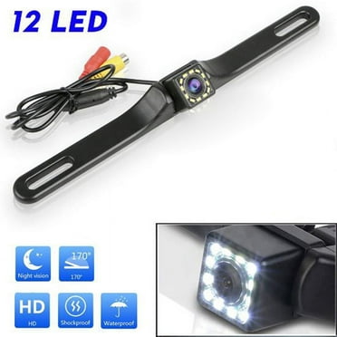 US License Plate Metal Frame Rear View Backup Camera CMOS HD LED Night ...