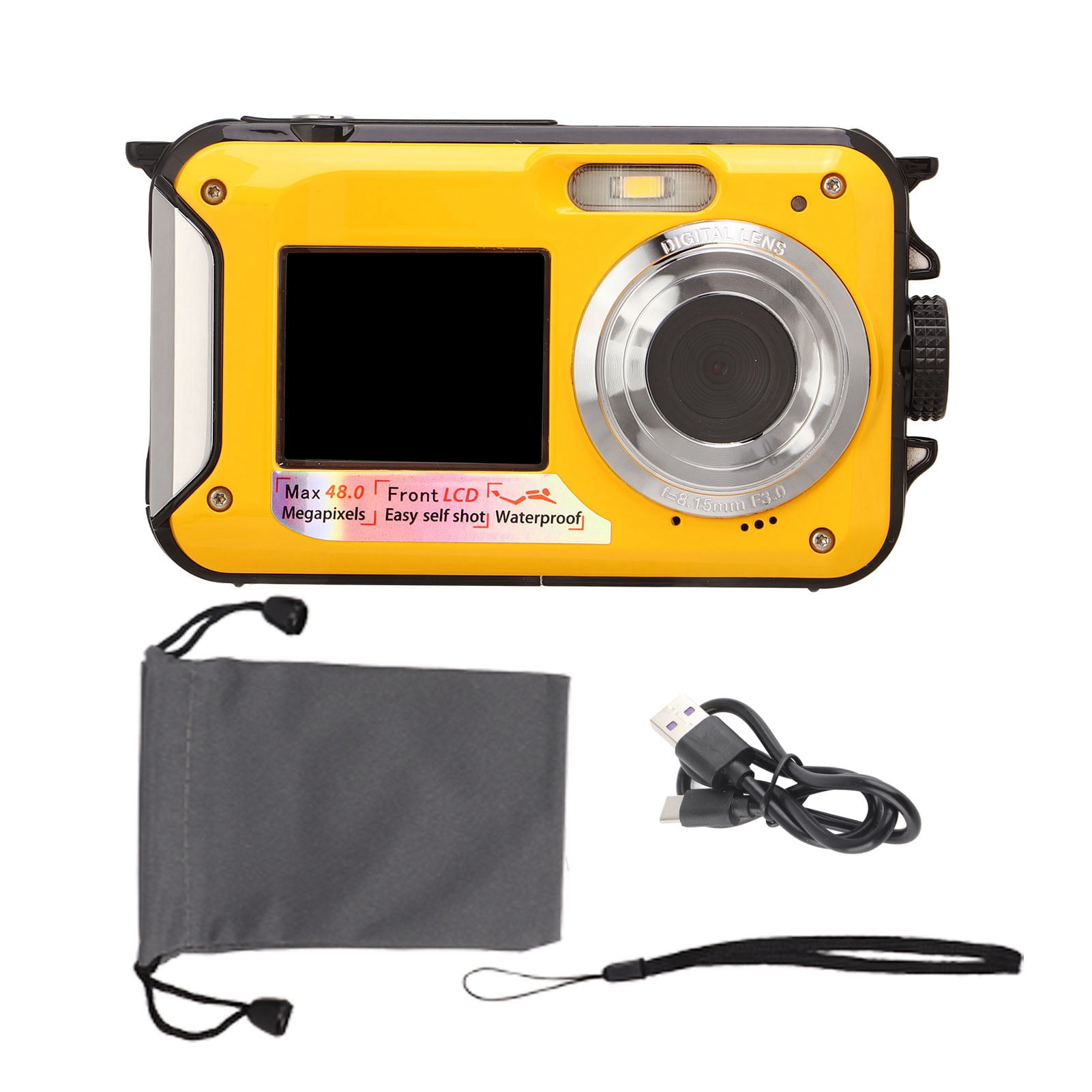 Waterproof 2.7K Underwater Digital Camera, 48MP 16X Digital Zoom ...