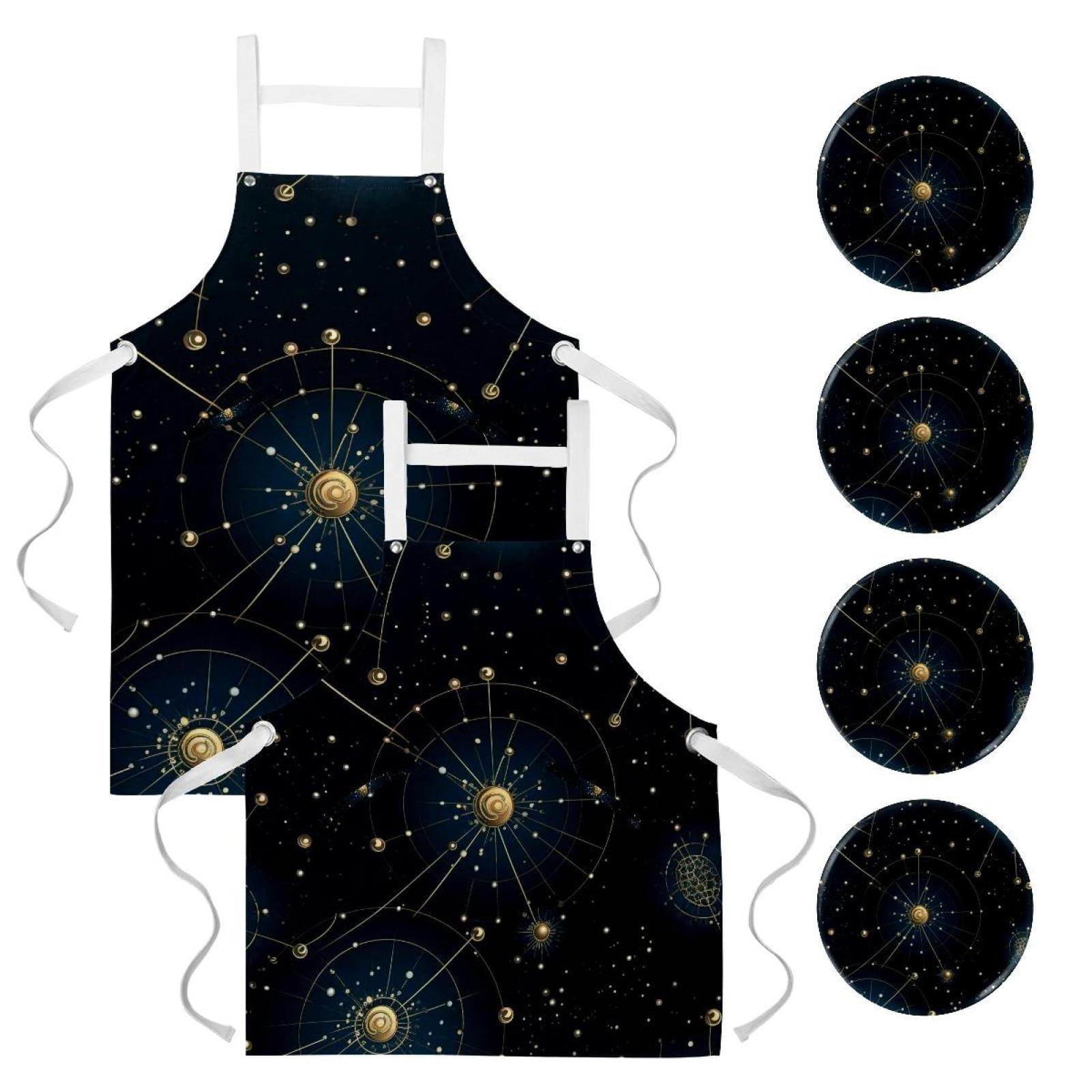 Waterproof 2 Pack Button Kit with Pockets and Badge Set, Apron, and Art ...