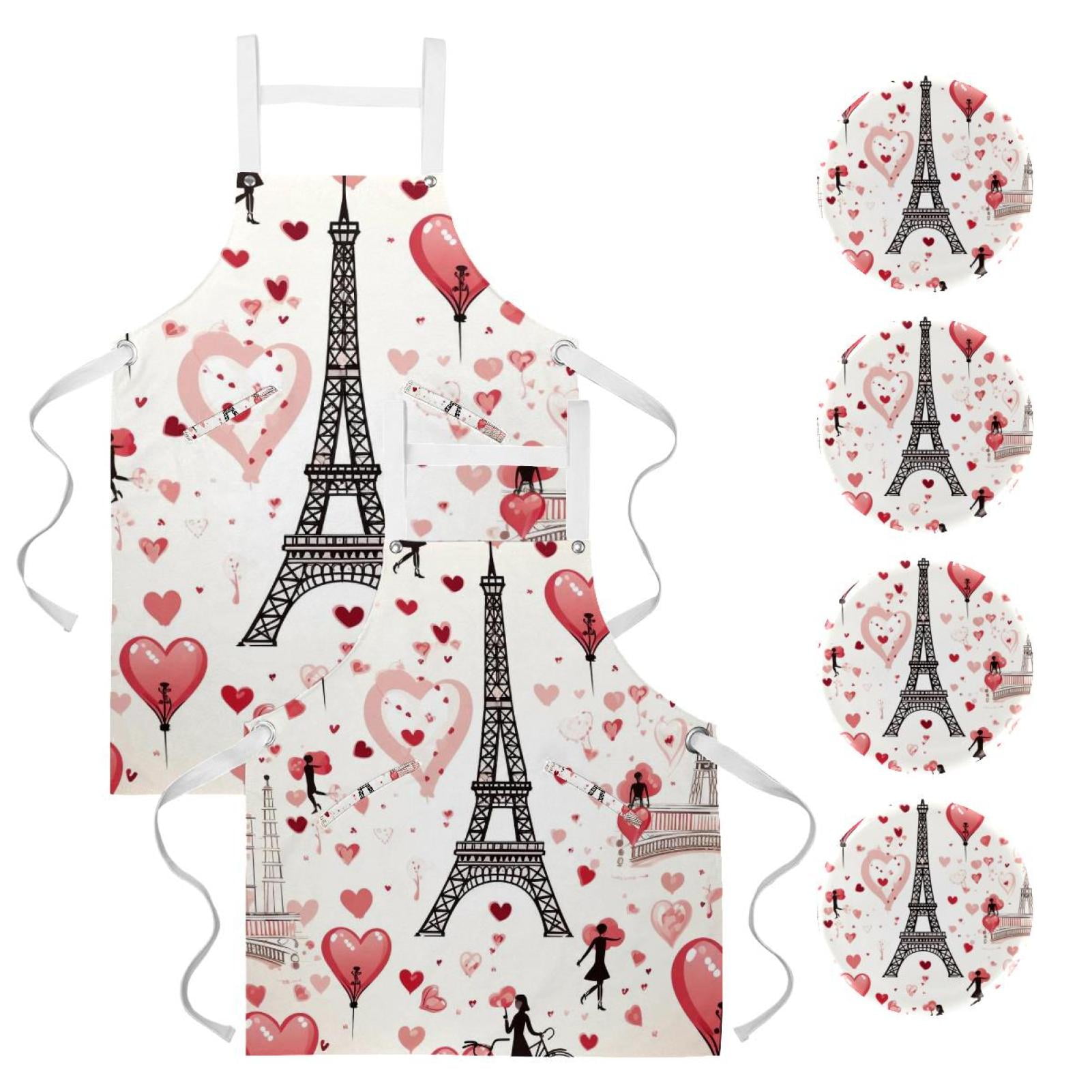 Waterproof 2 Pack Circle Pins Buttons Waitress Apron with Pockets and ...