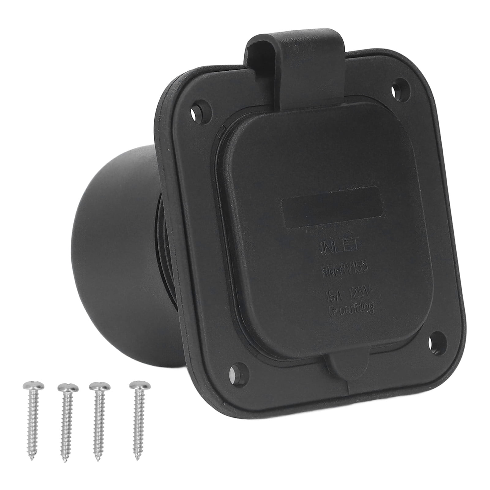 Waterproof 2 Pole 3 Wire Flange Power Inlet,Straight Blade Receptacle ...