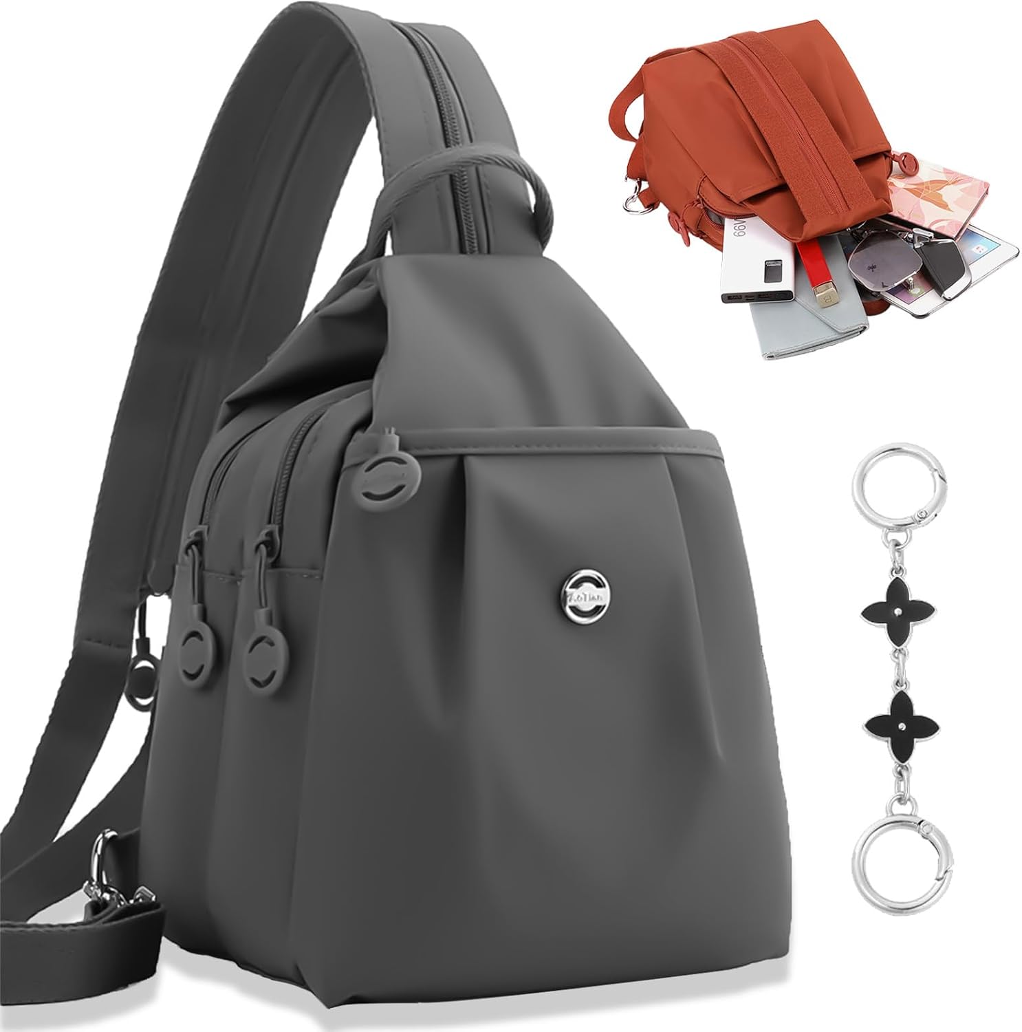 Waterproof 2-Way Commuter Bag, 3-in-1 Convertible Backpack Purse ...