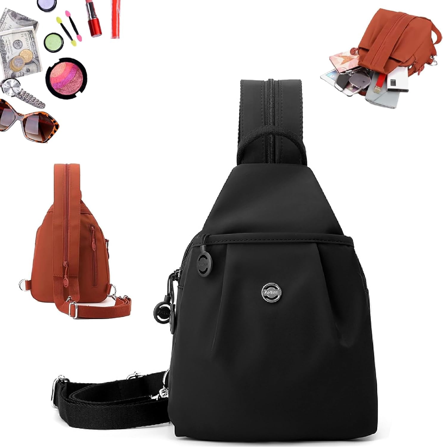 Waterproof 2-Way Commuter Bag, Crossbody Travel Tote Bag, Oxford ...