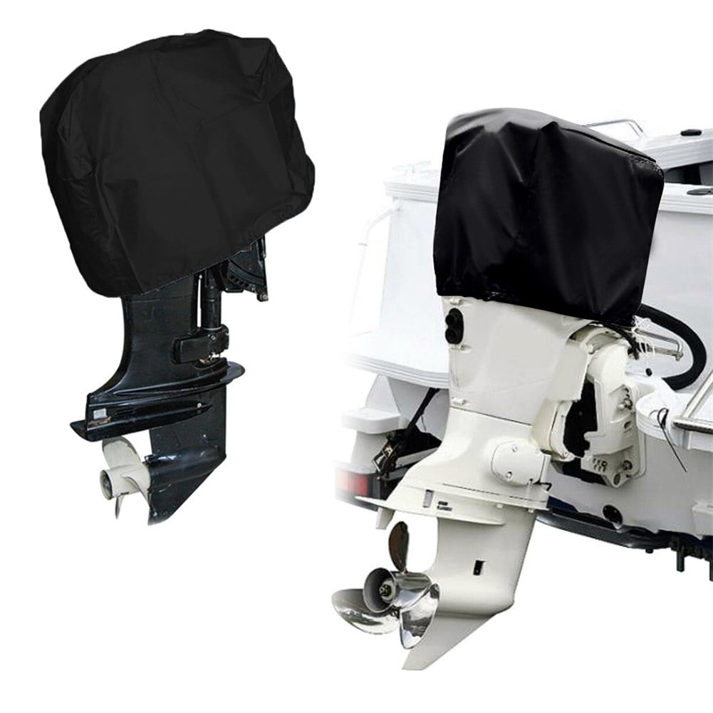 Waterproof 210D Heavy Duty Boat Outboard Motor Cover With Draw Cord ...