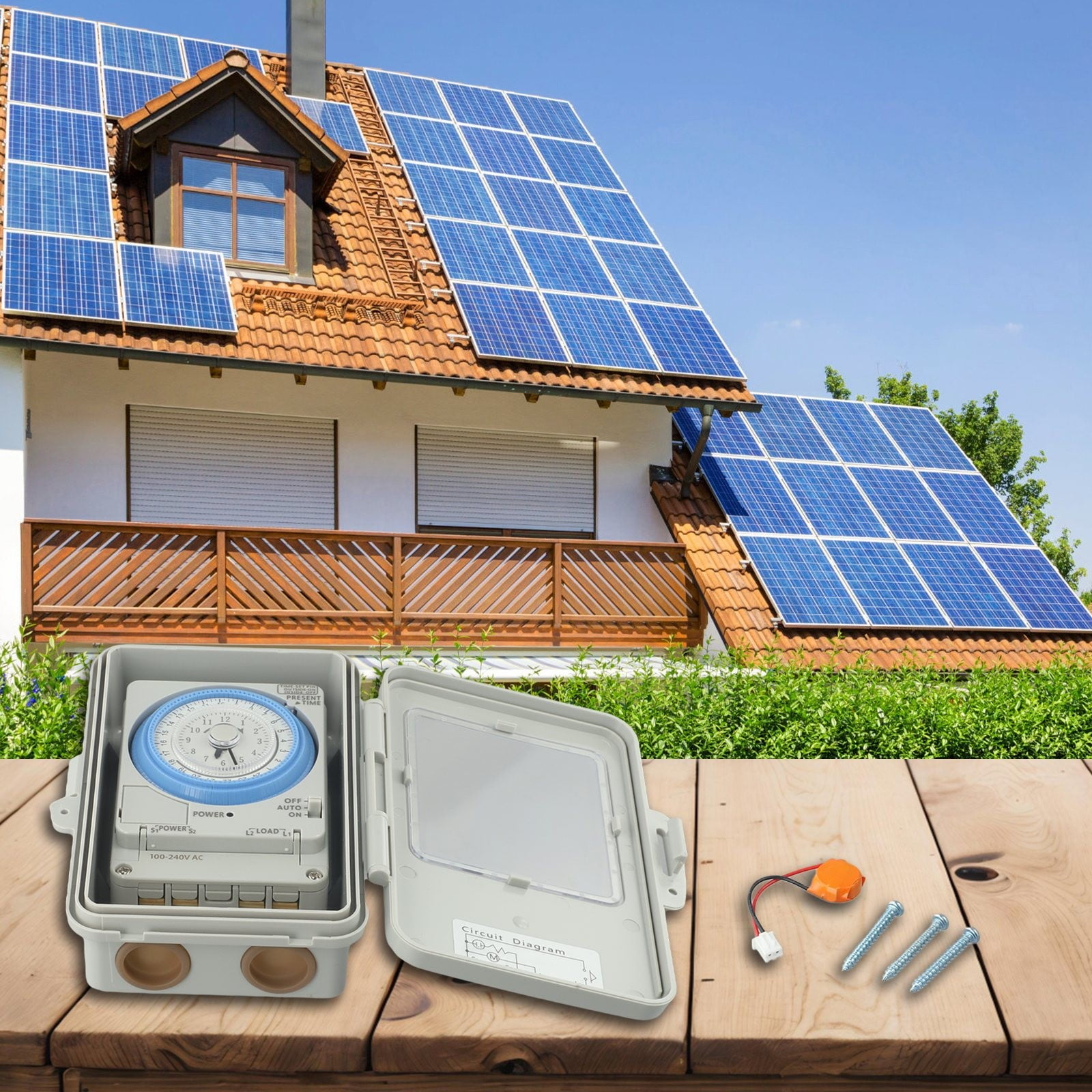 Waterproof 24 Hour Mechanical Timer Switch Reliable Auto Control for ...