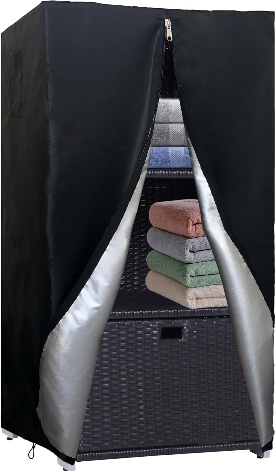 Waterproof 24-Inch Valet Heavy-Duty Pool Towel Rack Cover for Outdoor ...