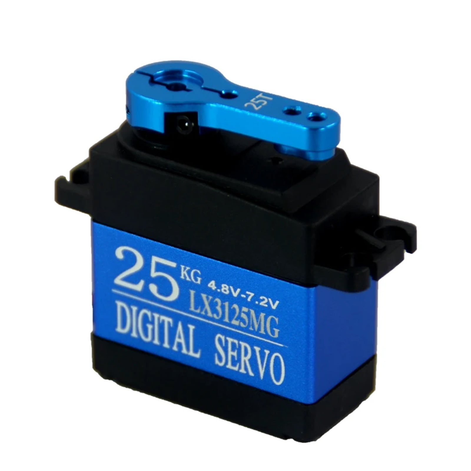 Waterproof 25kg Metal Gear Servo Large torque HV 7.2V full metal gear ...
