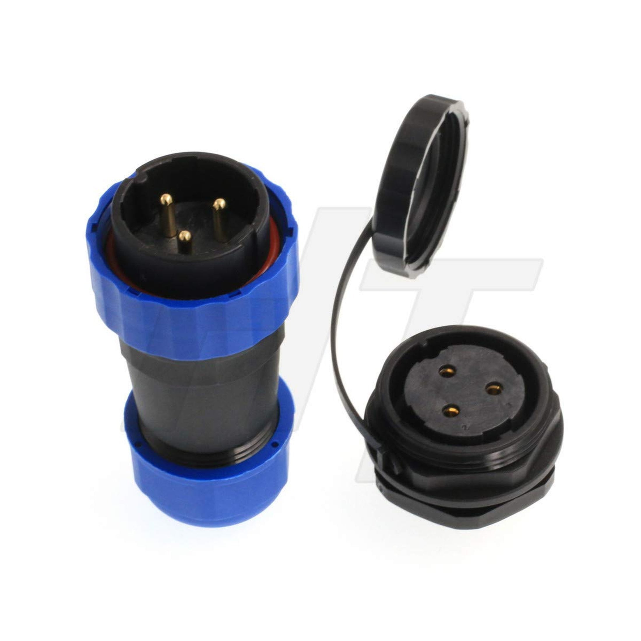 Waterproof 3 Pin Circular Connector 45A for Outdoor LED Power Devices - Walmart.com