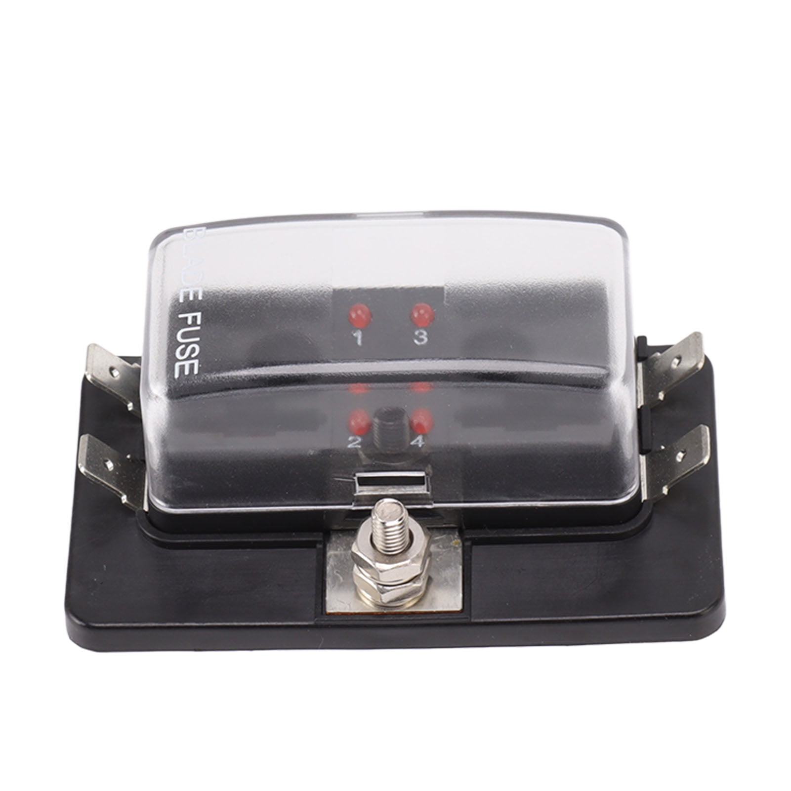 Waterproof 4-Way Car Fuse Box with LED Indicator, ATC/ATO Blade Fuse ...