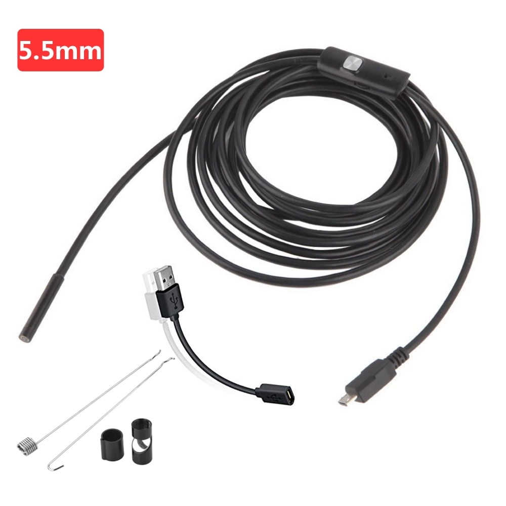 Waterproof 5.5mm usb endoscope camera endoscopic flexible ip67 6 led ...