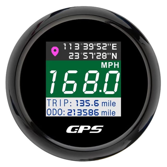 Waterproof 52mm 85mm Digital GPS Speedometer ODO With Longitude ...