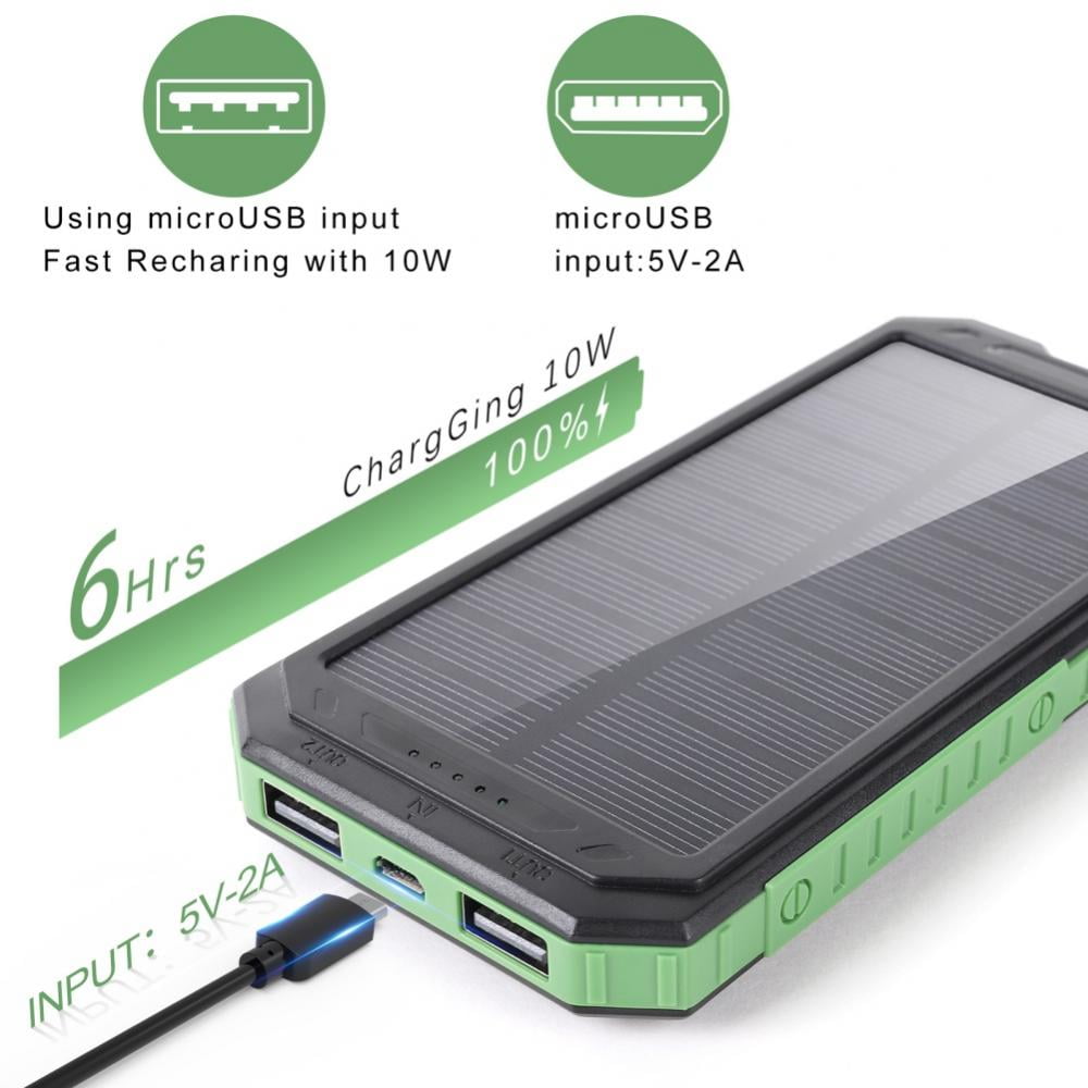 Waterproof 600000mAh Dual USB Portable Solar Battery Charger Solar ...