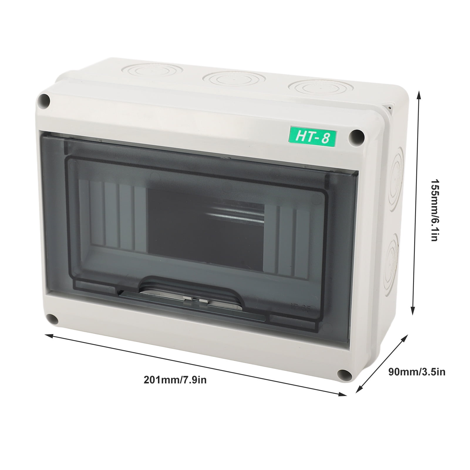 Waterproof 8,Way Circuit Breaker Box, IP65 Rated, Clear Cover, Easy ...