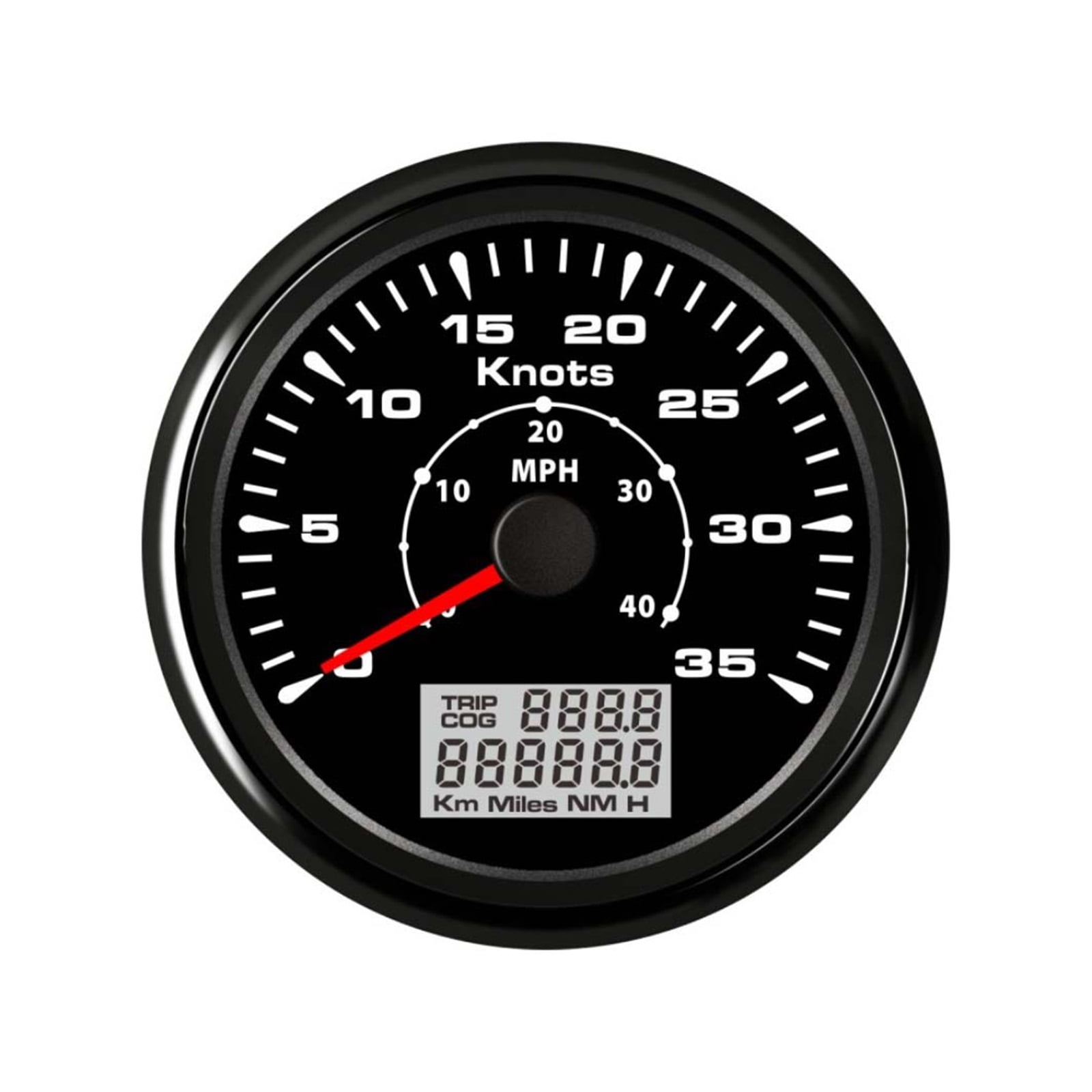 Waterproof 85mm 0-35Knots/0-70Knots GPS Speedometer Odometer With 8 ...
