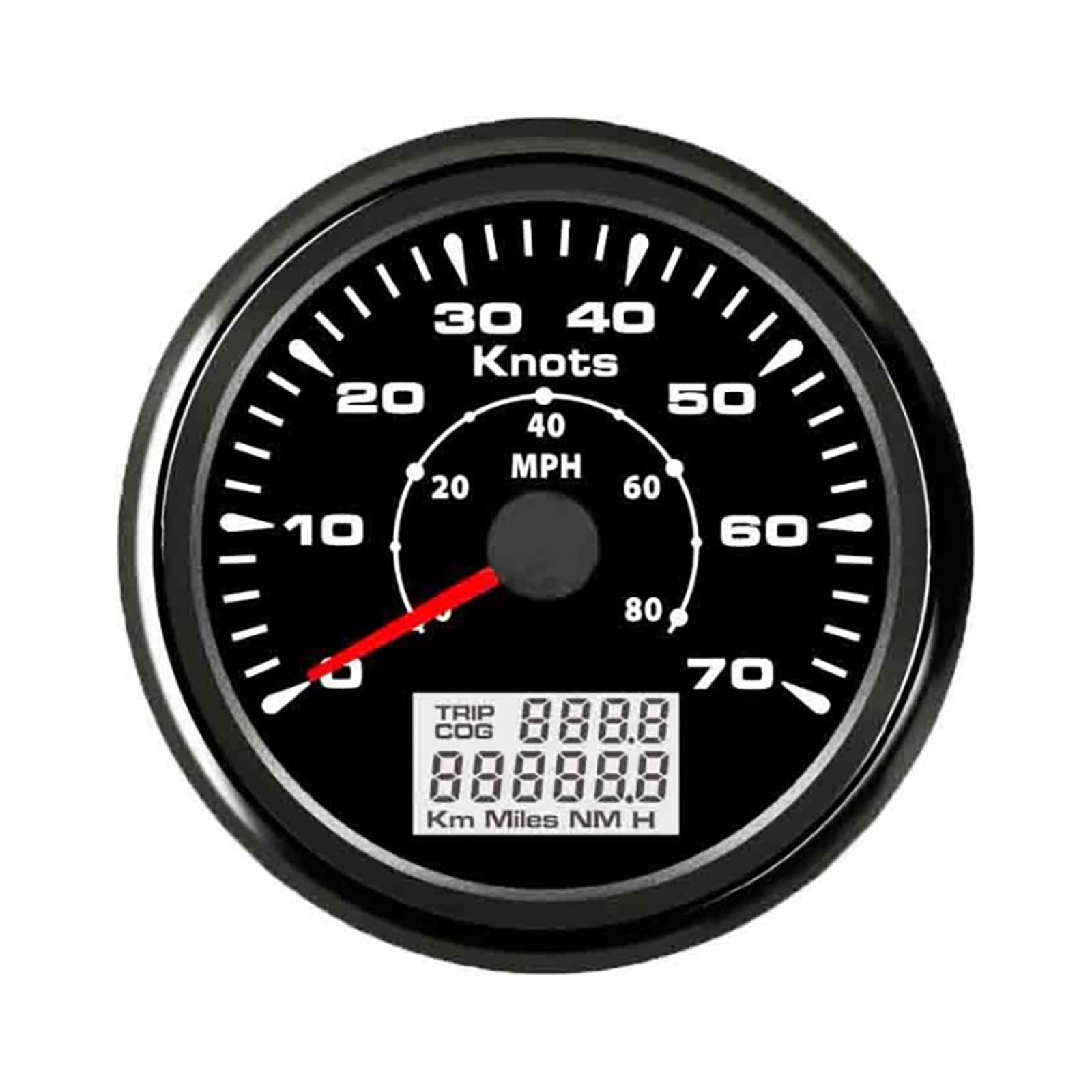 Waterproof 85mm 0-35Knots/0-70Knots GPS Speedometer Odometer With 8 ...