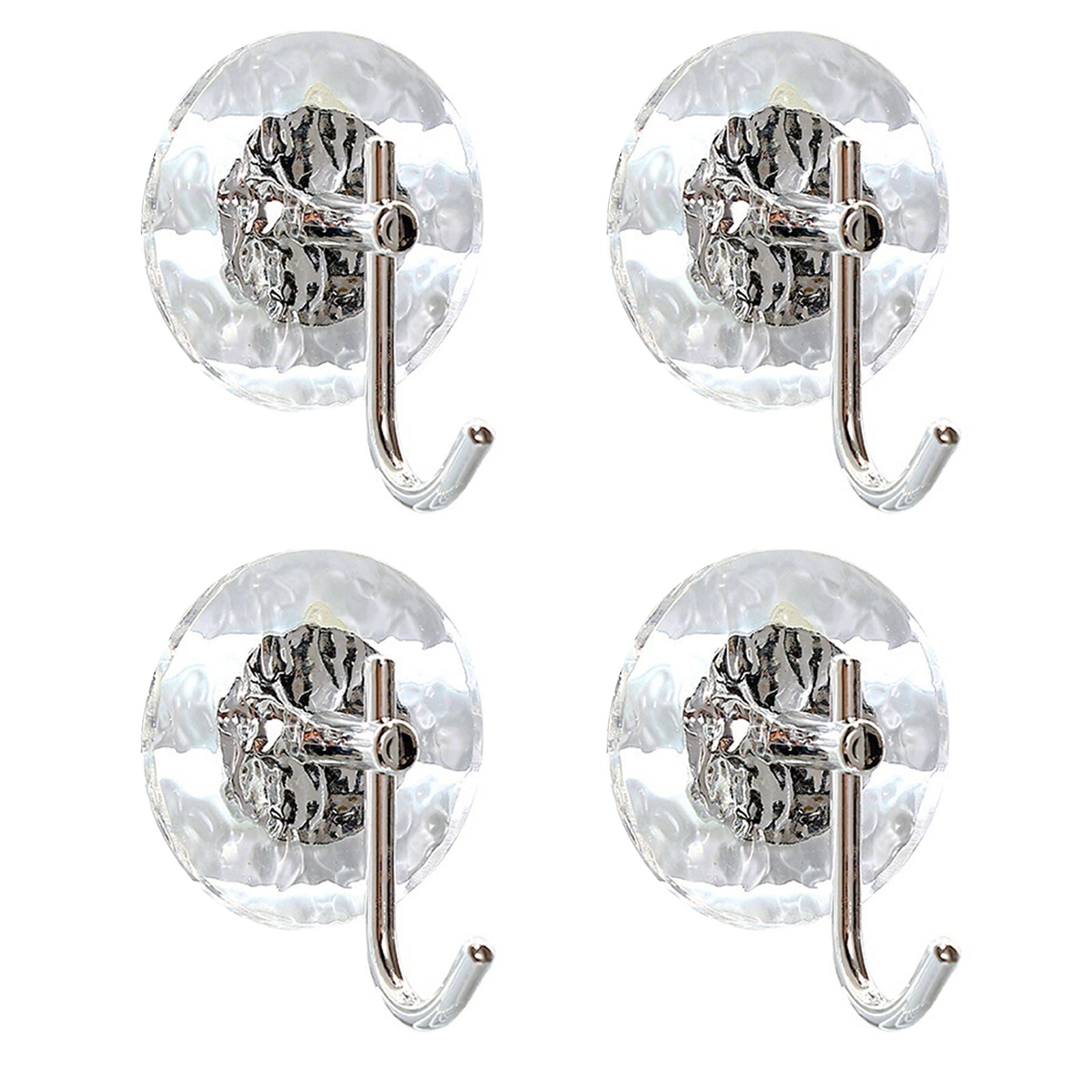 Waterproof Acrylic Storage Hooks, 4 Pcs Adhesive Hooks for Hanging ...