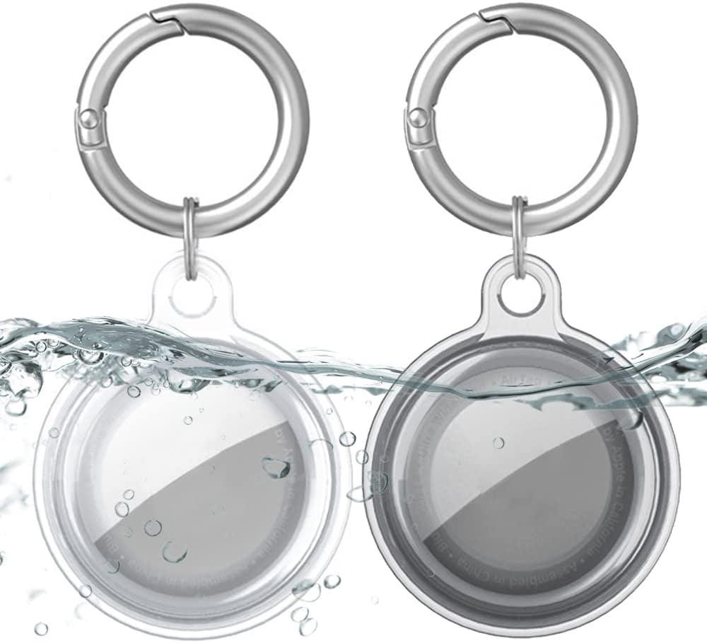 Waterproof Air Tag Case with Keychain for Apple Airtag, 2-Pack ...