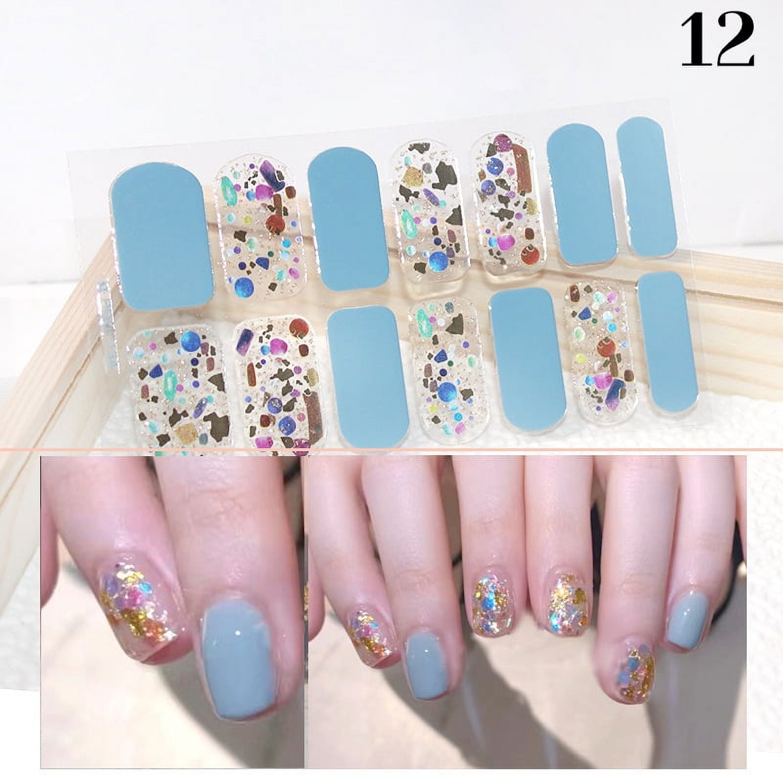Waterproof And Long-Lasting No-Bake Nail Stickers Nail Polish Film Nail ...