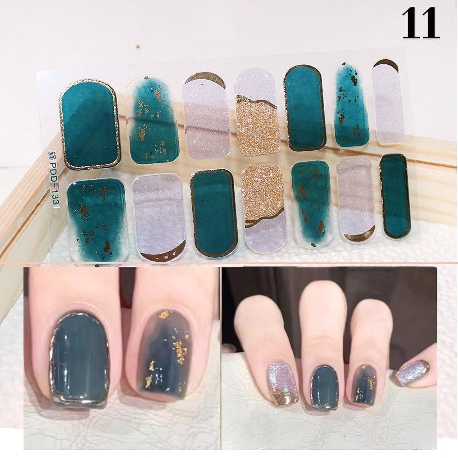 Waterproof And Long-Lasting No-Bake Nail Stickers Nail Polish Film Nail ...
