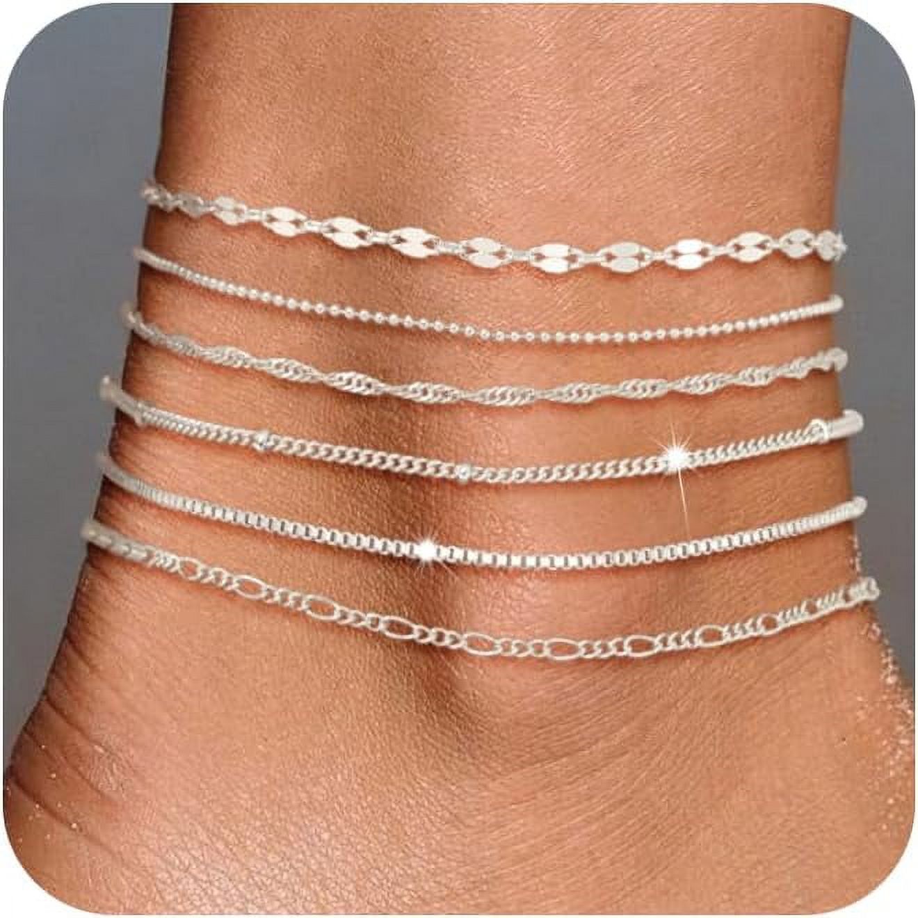 Waterproof Ankle Bracelets For Women, 14K Real Gold Filled Anklets For ...