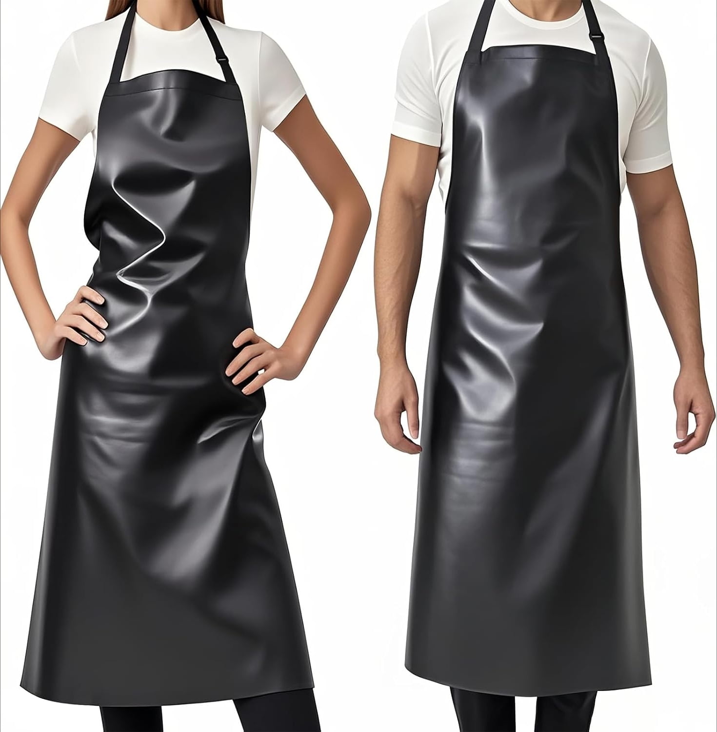 Waterproof Apron Rubber Vinyl Heavy Duty Aprons for Adults - Chemical ...