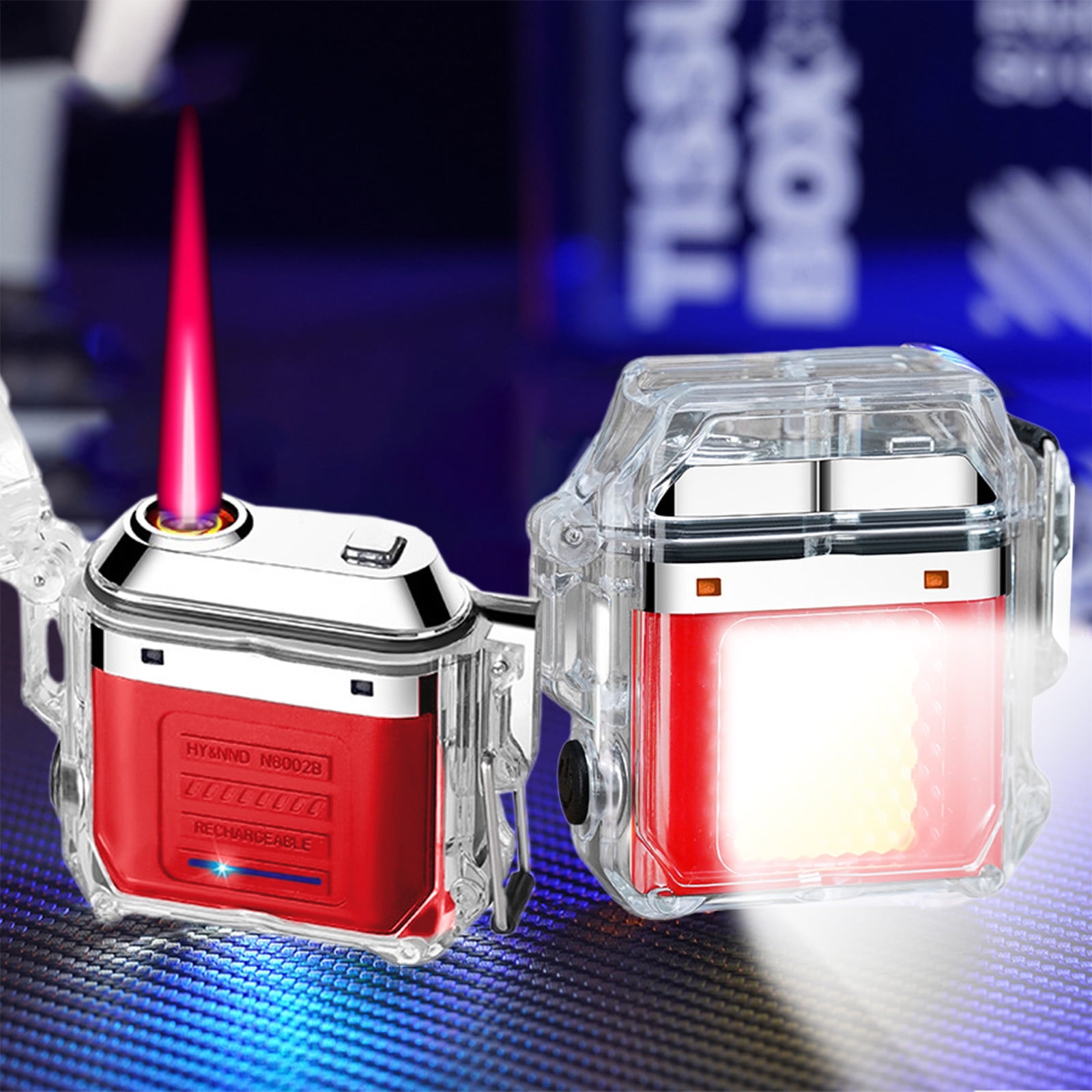 Waterproof Arc Lighter, Double Arc Flameless Plasma Lighter with Type C ...