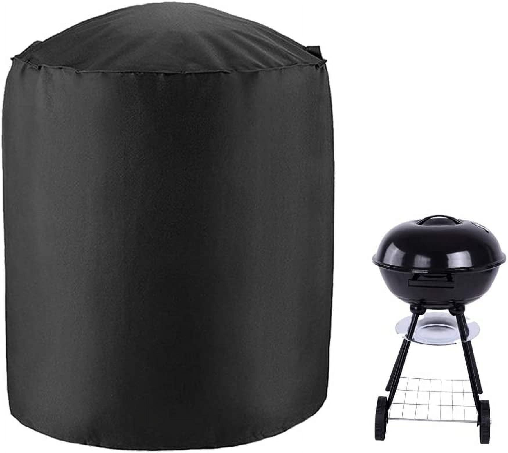 Waterproof BBQ Cover, Round Black Large Outdoor Gas Grill Cover,UV,Dust ...