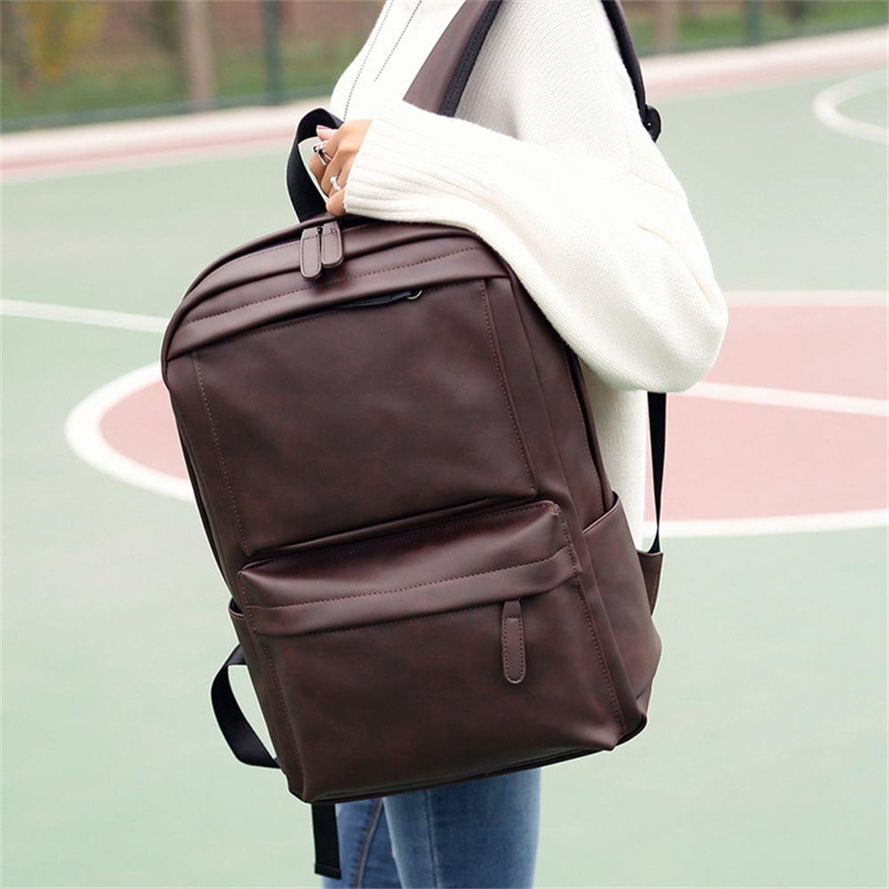 Waterproof Backpack for Men Business Male Backpack Large PU Leather ...