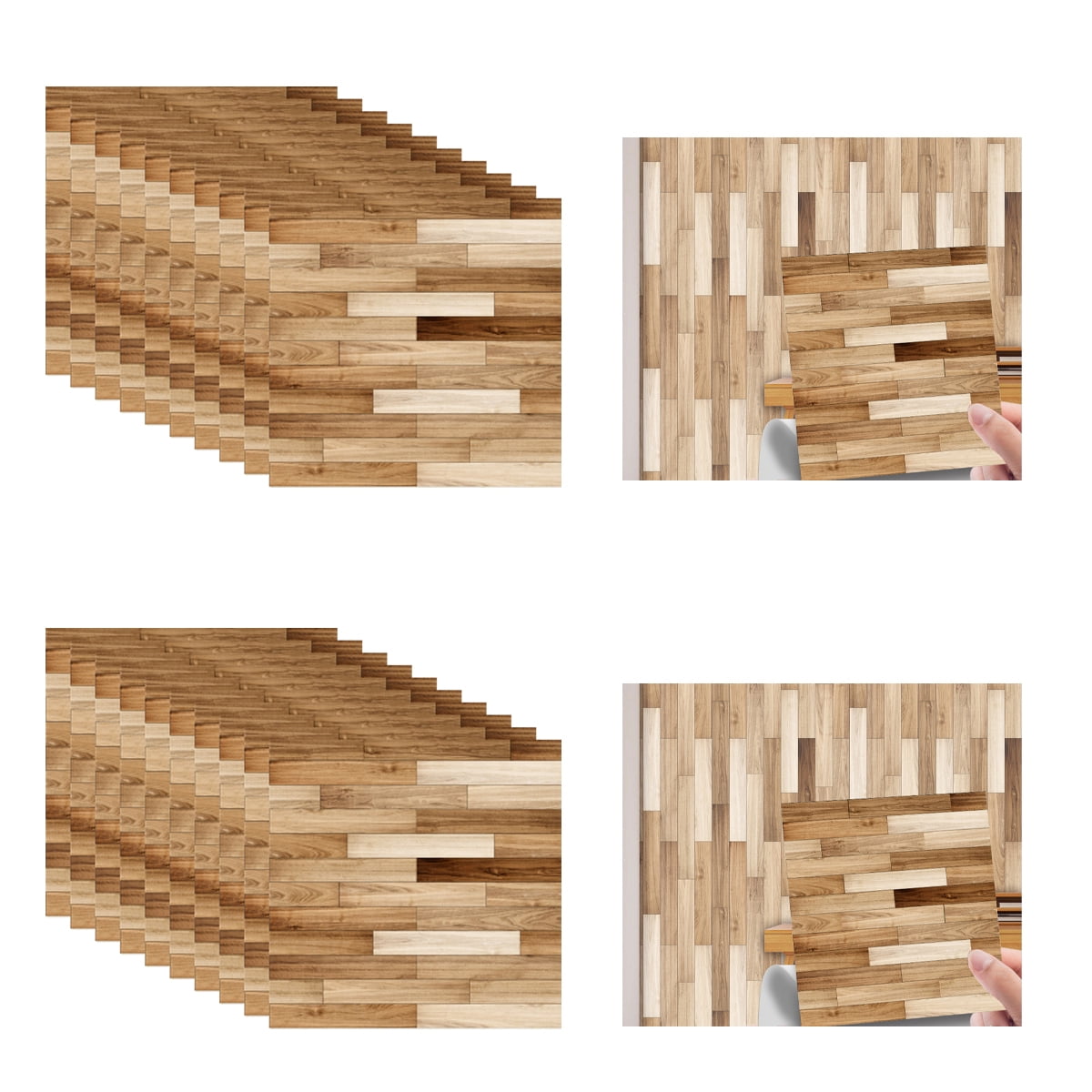 Waterproof Backsplash for Kitchen 10x10cm Tile Stickers Self-Adhesive ...