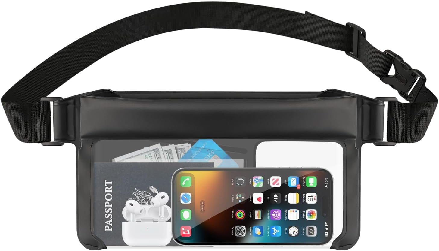 Waterproof Bag Fanny Pack, IPX8 Phone Pouch, Transparent Touchscreen ...