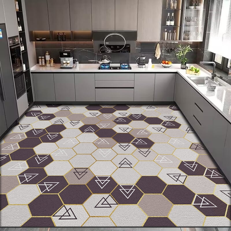 Waterproof Balcony PVC Carpet Oil-proof Kitchen Leather Large Area Rug ...