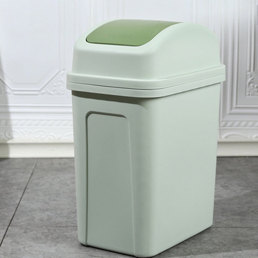 Waterproof Bathroom Can With Flip Lid â Swing Top Garbage Bin, Leak ...