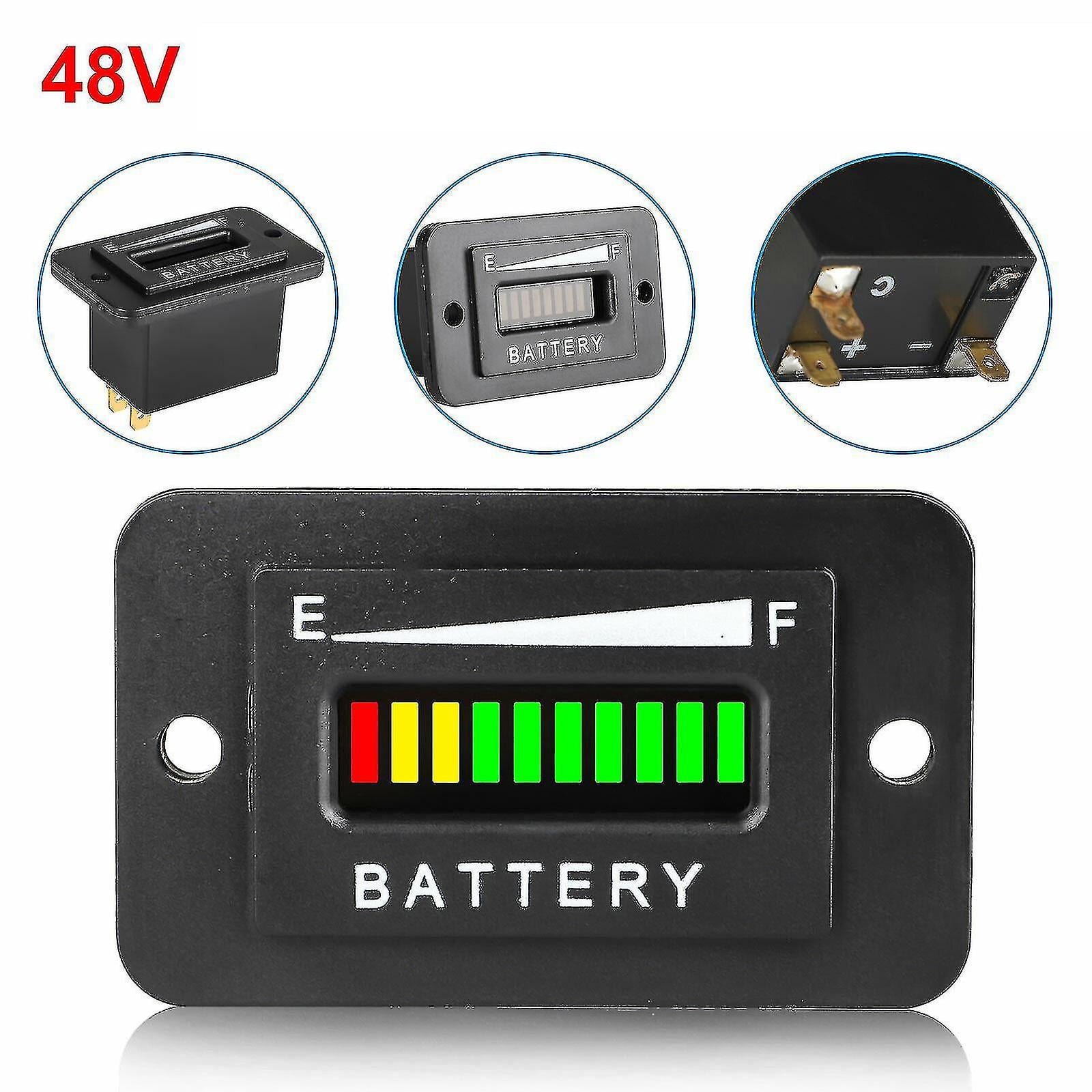 Waterproof Battery Capacity Meter, Battery Indicator Meter, LED Battery ...