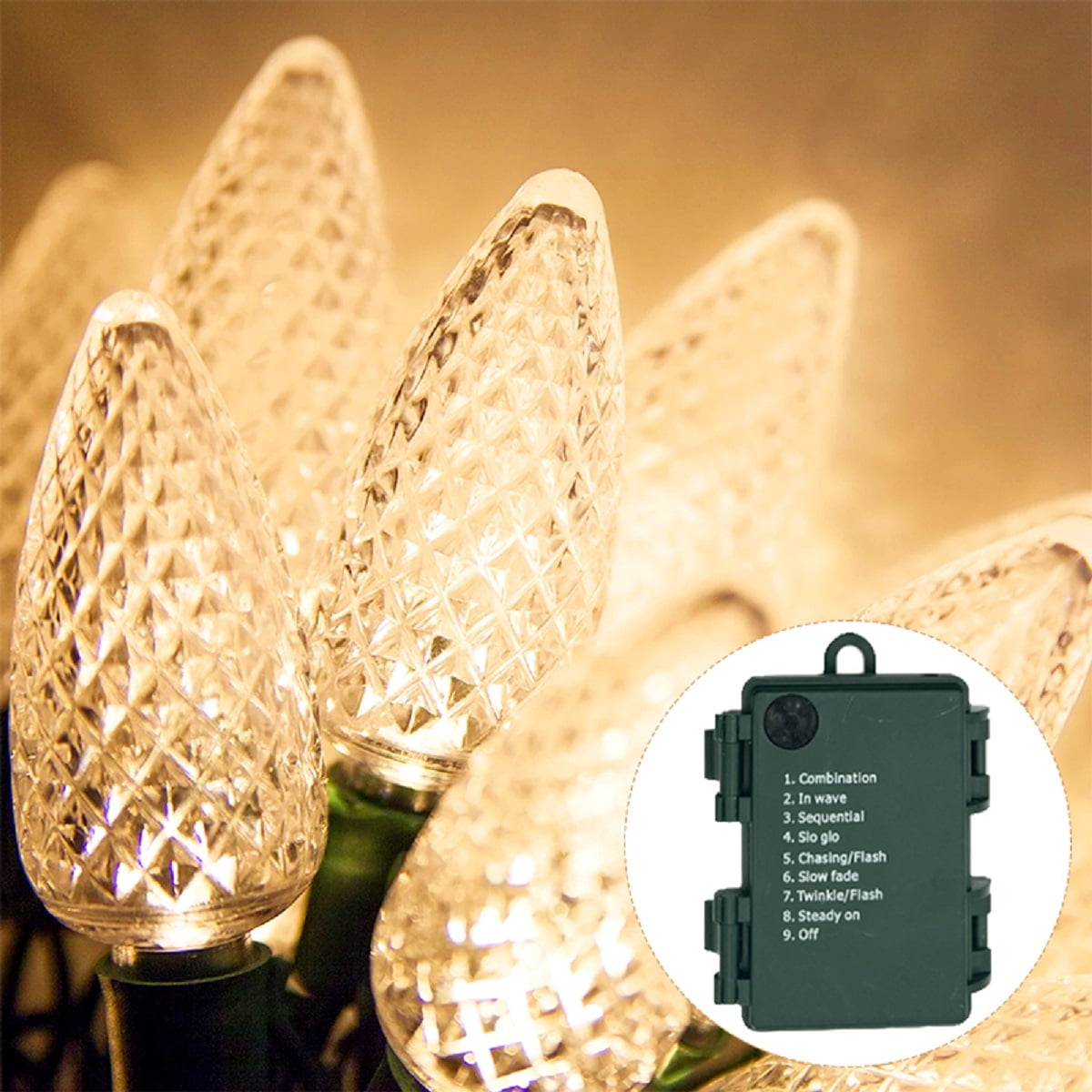 Waterproof Battery Operated Christmas Lights - Outdoor/Indoor C6 ...