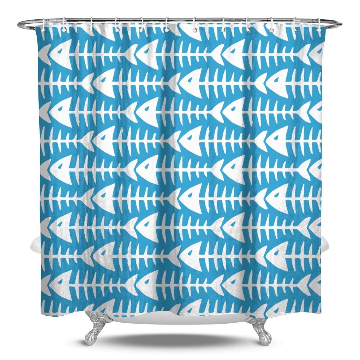 Waterproof Beach Shower Curtain 84x72 Inch - Tropical Fish Ocean Sea ...