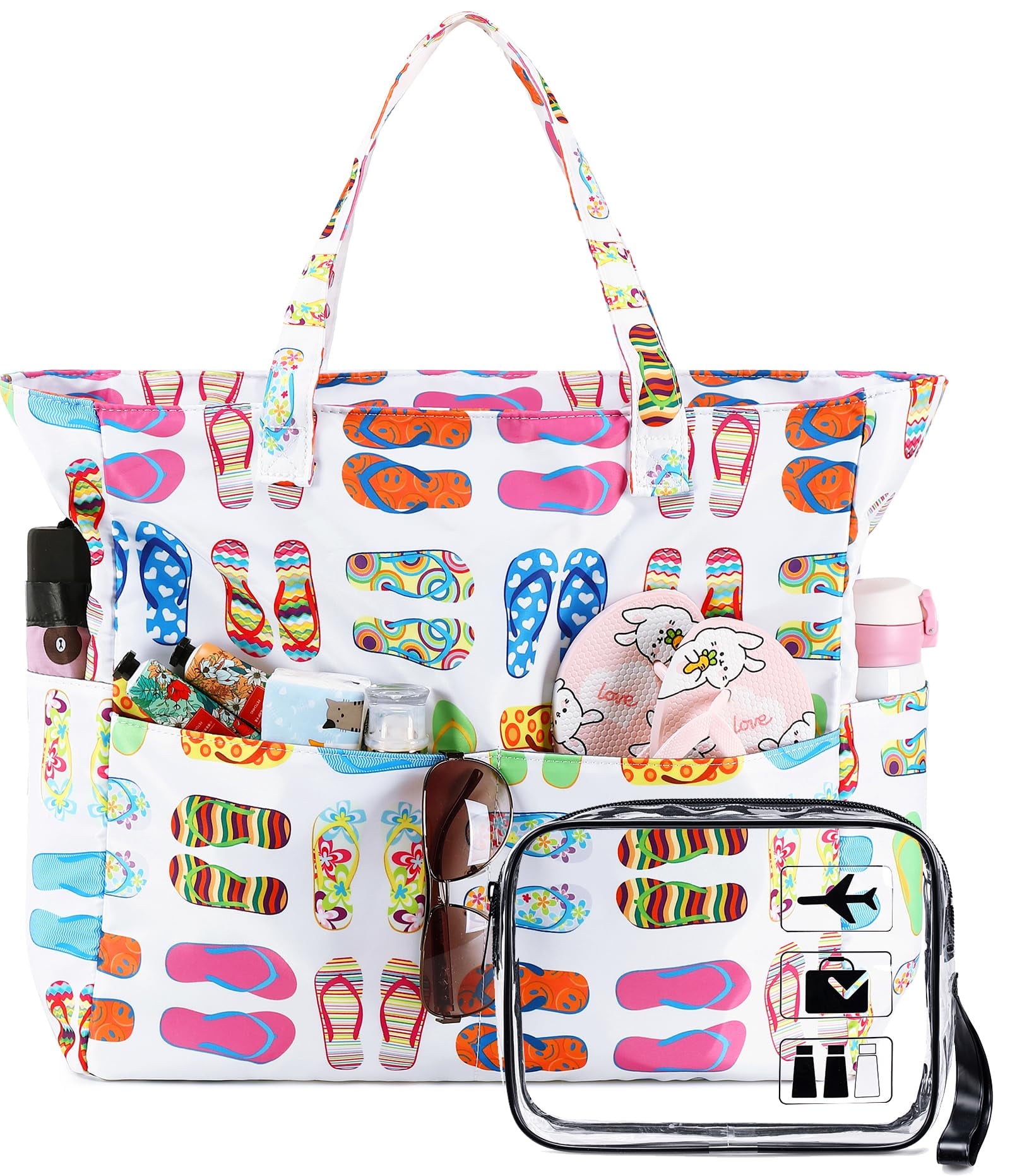 Waterproof Beach Tote Pool Bags Women Ladies Large Gym Tote Carry On ...